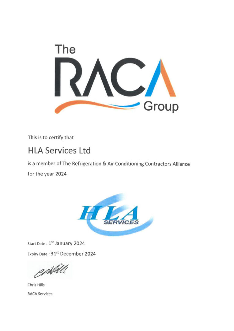 Certificates and Accredications | HLA Services